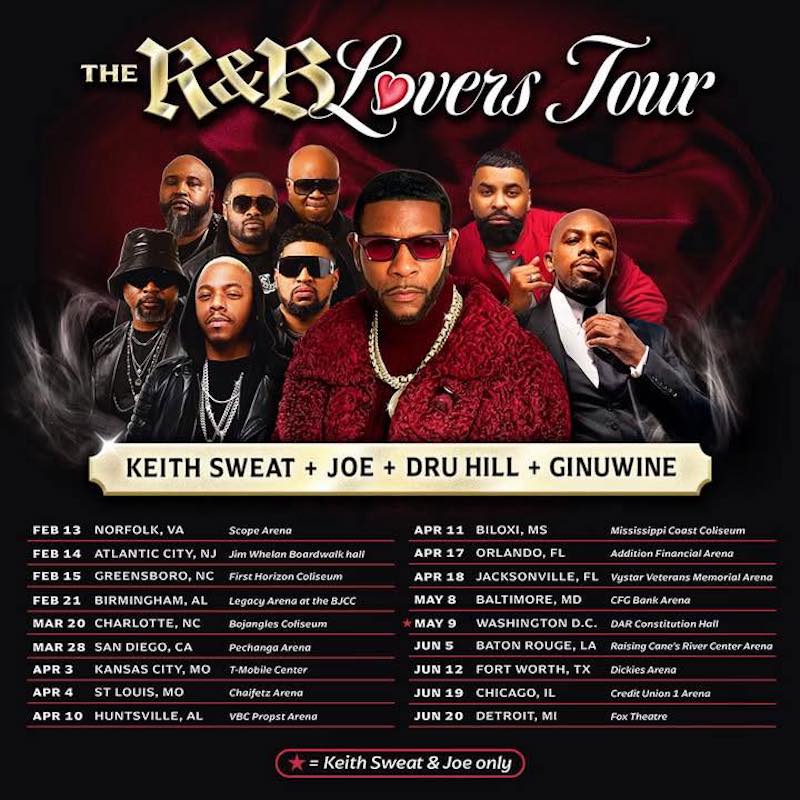 Keith Sweat, Joe, Dru Hill & Ginuwine Link Up For ‘The R&B Lovers Tour ...