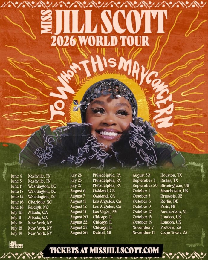Jill Scott Plans Massive ‘To Whom This May Concern 2026 World Tour ...